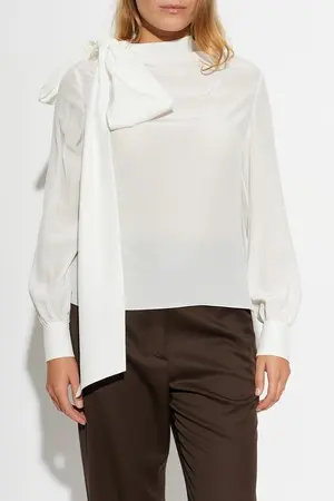 Alexander McQueen Silk Blouse With Bow