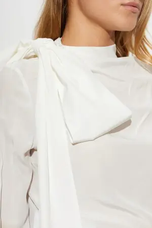 Alexander McQueen Silk Blouse With Bow