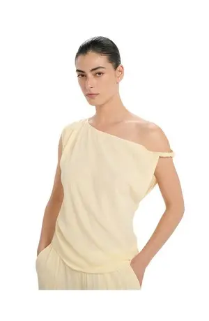 BEACH LIFE BY GOTTEX Resort One Shoulder Twist Top Cover-up - Light-yellow
