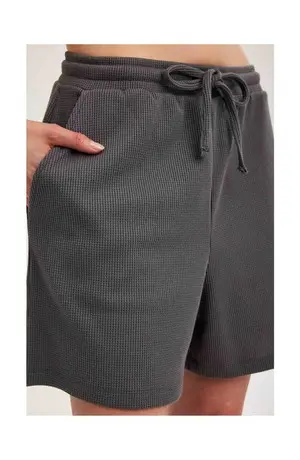 BEACH LIFE BY GOTTEX Summer Lounge Waffle Shorts - Dark-grey