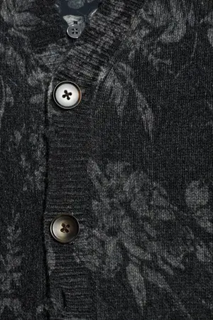 R13 Wool Cardigan With Floral Motif
