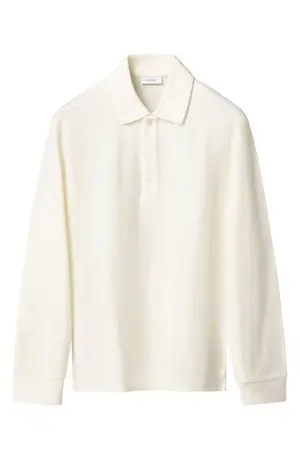 Eton Boiled Wool Long Sleeve Polo