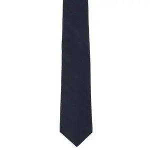 Trafalgar Classy Herringbone Wool Blend Business Necktie - Black