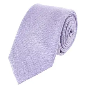 Trafalgar Classy Herringbone Wool Blend Business Necktie - Purple