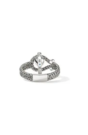 John Hardy Icon Ring, Sterling Swiss Blue Topaz, 4mm