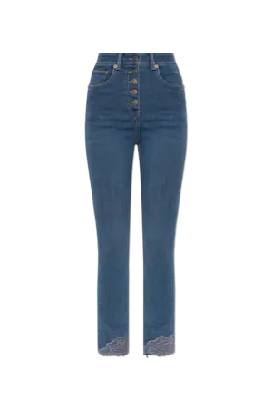 Valentino Garavani Jeans With Lace-trimmed Legs