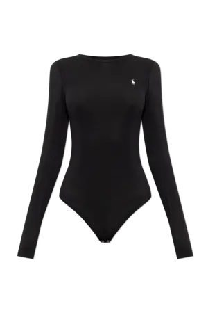 Polo Ralph Lauren Lingerie Bodysuit With Logo - Black