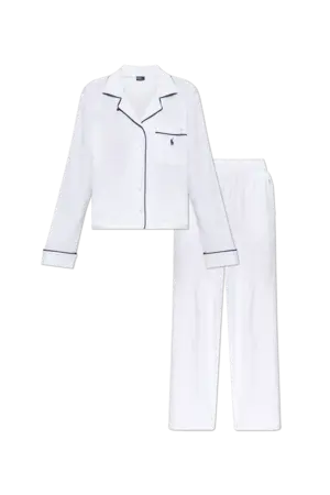 Polo Ralph Lauren Two-piece Pyjama With Logo - White