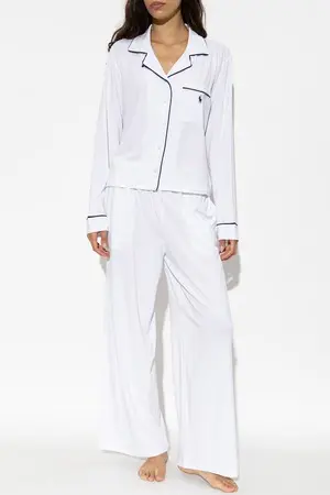 Polo Ralph Lauren Two-piece Pyjama With Logo - White
