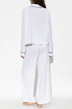 Polo Ralph Lauren Two-piece Pyjama With Logo - White