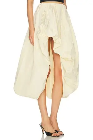 JIL SANDER Asymmetrical Draped Midi Skirt
