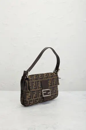 Fendi Zucca Baguette Shoulder Bag - Brown