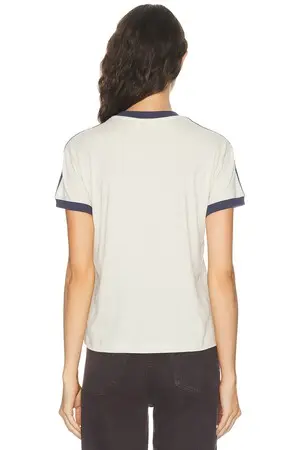 GRLFRND Ringer Tee In Cream