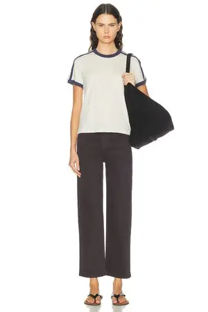 GRLFRND Ringer Tee In Cream