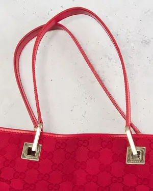 FWRD RENEW Gucci Gg Bucket Tote Bag - Red