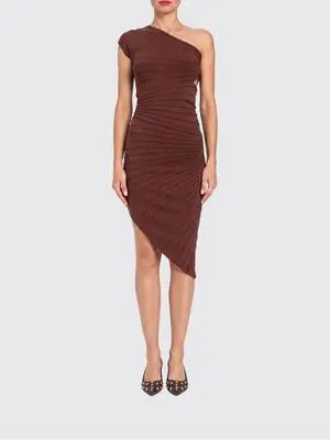 TWINSET One Shoulder Jersey Dress - Brown