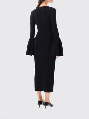 Stella McCartney Crêpe Sheath Midi Dress With Flared Long Sleeves