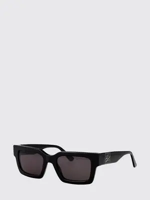 Karl Lagerfeld Rectangular Acetate Sunglasses With Tone-on-tone Logo - Black