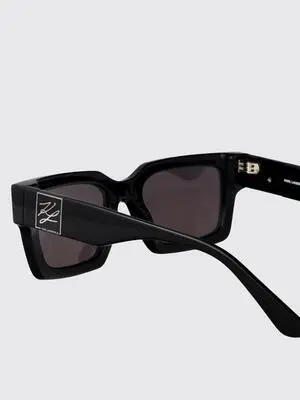 Karl Lagerfeld Rectangular Acetate Sunglasses With Tone-on-tone Logo
