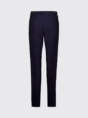 Givenchy Slim-fit Striped Wool-blend Trousers With Elasticated Waist - Blue