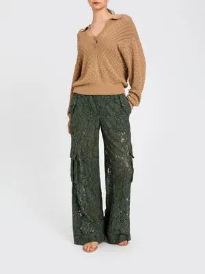 TWINSET Viscose Knit Polo Shirt