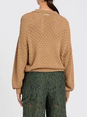 TWINSET Viscose Knit Polo Shirt