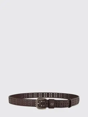 Valentino Garavani Vlogo Signature Smooth Calfskin Leather Belt - Brown