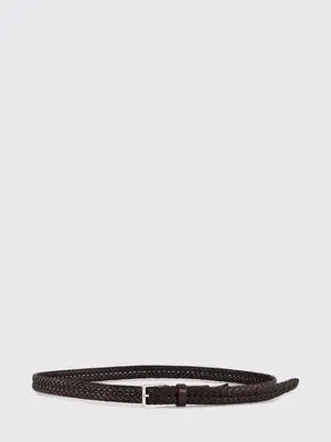 TOM FORD Braided Smooth Calfskin Leather Belt With Buckle - Brown
