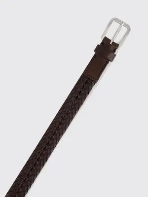 TOM FORD Braided Smooth Calfskin Leather Belt With Buckle