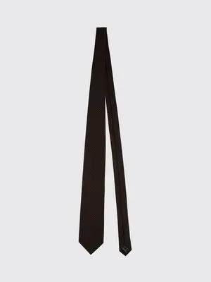 TOM FORD Prince Of Wales Pattern Pure Mulberry Silk Tie - Brown