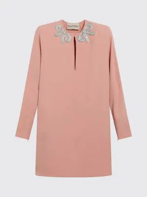 Valentino Garavani Silk Sheath Mini Dress With Sequin Embroidery