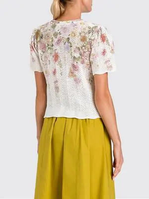 TWINSET Floral Cotton And Linen Jumper