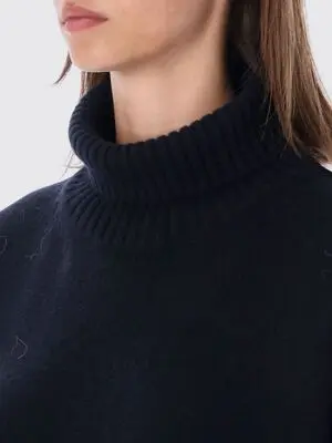 Soeur Merino Wool Turtleneck Jumper With Dropped Shoulders And Ribbed Trims