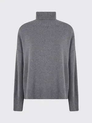 Soeur Merino Wool Turtleneck Jumper With Dropped Shoulders And Ribbed Trims - Grey