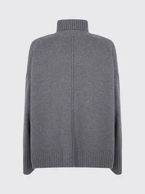 Soeur Merino Wool Turtleneck Jumper With Dropped Shoulders And Ribbed Trims - Grey