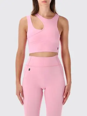 On Asymmetrical One-shoulder Cropped Top With Cut-out Detail - Pink