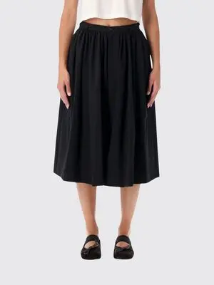 MAISON MARGIELA High-waisted Wide Leg Bermuda Shorts In Wool Blend - Black