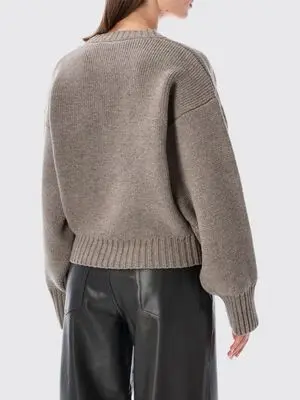 RÓHE V-neck Wool Jumper With Dropped Shoulders And Long Sleeves