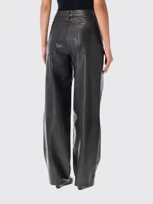 RÓHE High-waisted Wide-leg Leather Trousers In A 5-pocket Style