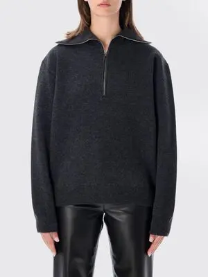RÓHE Half-zip Turtleneck Jumper In Merino Wool And Cashmere Blend - Grey