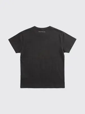 HTC LOS ANGELES Cotton T-shirt With Rhinestone Embroidery - Black