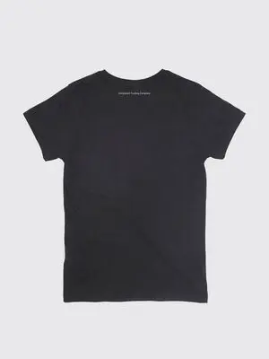 HTC LOS ANGELES Slim Fit Contrast Logo Cotton T-shirt - Black
