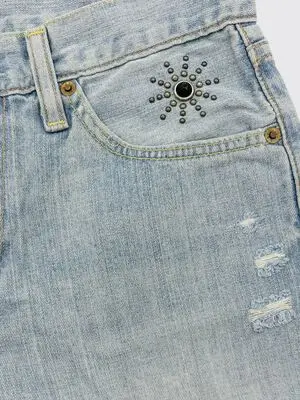 HTC LOS ANGELES Studded Shorts With Bandana Print