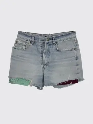 HTC LOS ANGELES High-waisted Shorts With Raw Hem