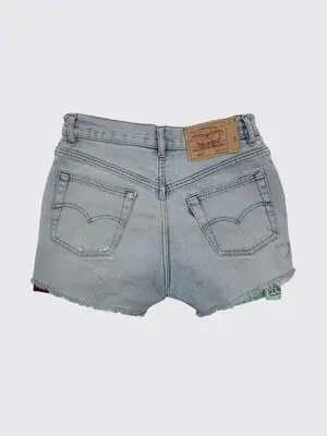 HTC LOS ANGELES High-waisted Shorts With Raw Hem