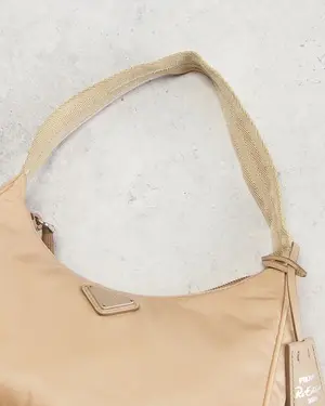 FWRD RENEW Prada Re-edition 2000 Re-nylon Mini Shoulder Bag - Cameo