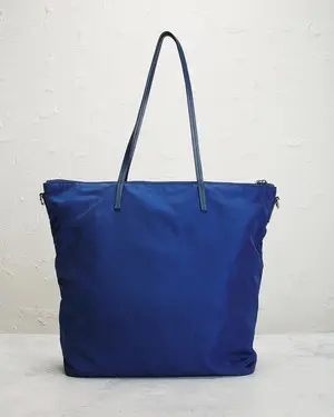 FWRD RENEW Prada Tessuto Tote Bag - Blue