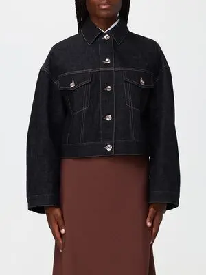 Brunello Cucinelli Cropped Relaxed-fit Denim Jacket In Cotton - Black