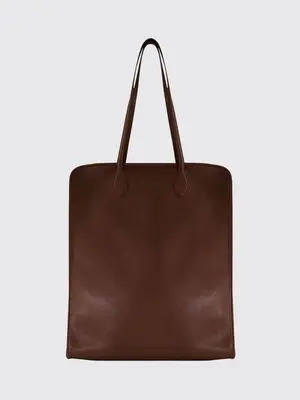 Celine The Vertical Smooth Lambskin Tote Bag With Double Handles And Logo - Orange