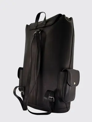 Celine Triomphe Lambskin Backpack With Drawstring And Flap Closure